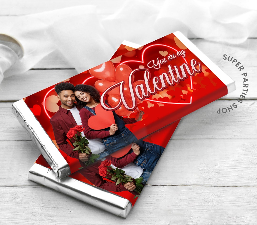 Valentine's Day Candy Bar 1.55oz Wrapper Printable, Love Candy Bar Gift ...