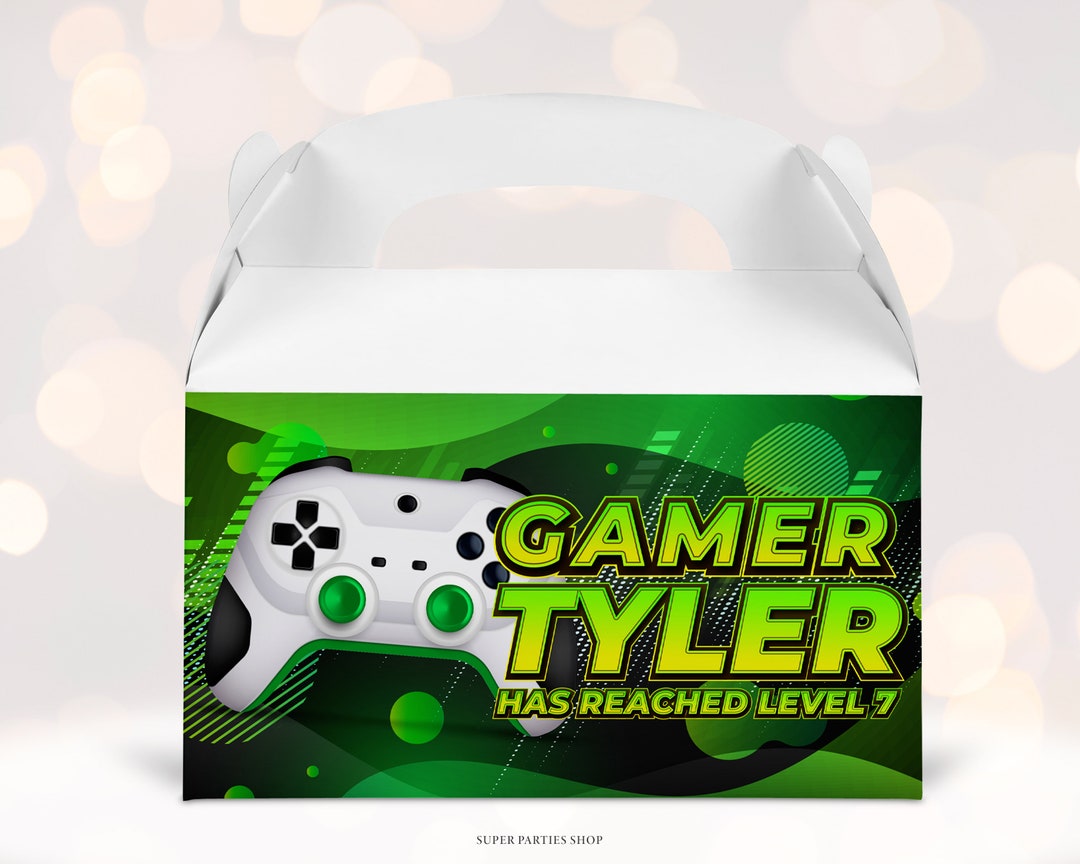 Gamer Gable Box Label Printable Custom Thank Tag Gamer - Etsy