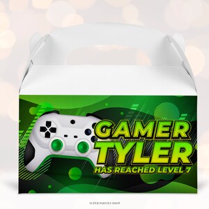Gamer Gable Box Label Printable Custom Thank Tag Gamer - Etsy