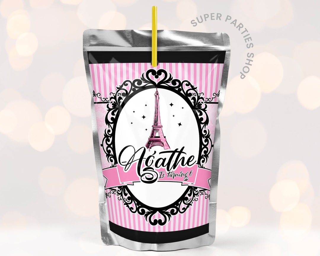 Paris Caprisun Label Printable, Paris Theme Decor, Paris Themed ...