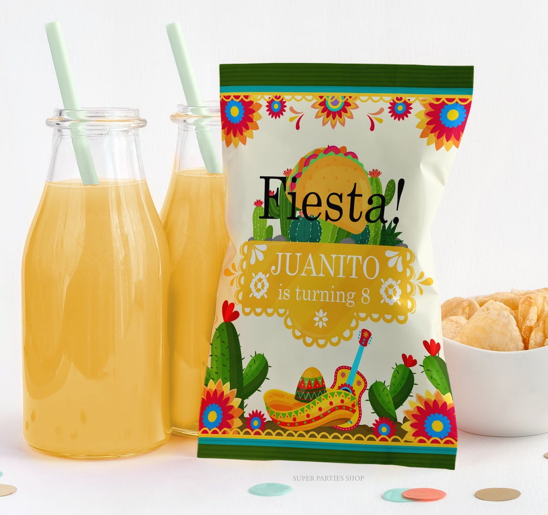 Fiesta Chip Bag, Fiesta Favors, Fiesta Printable Bag, Fiesta ...