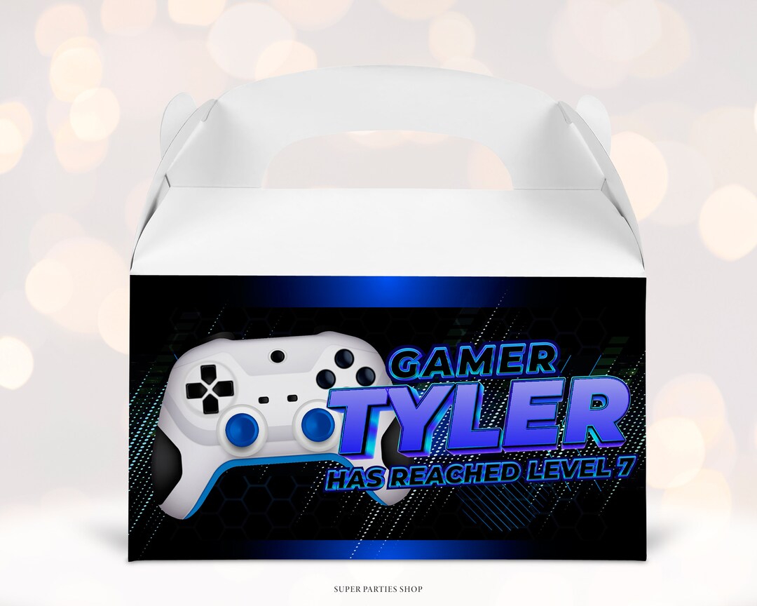 Gamer Gable Box Label Printable Custom Thank Tag Gamer - Etsy