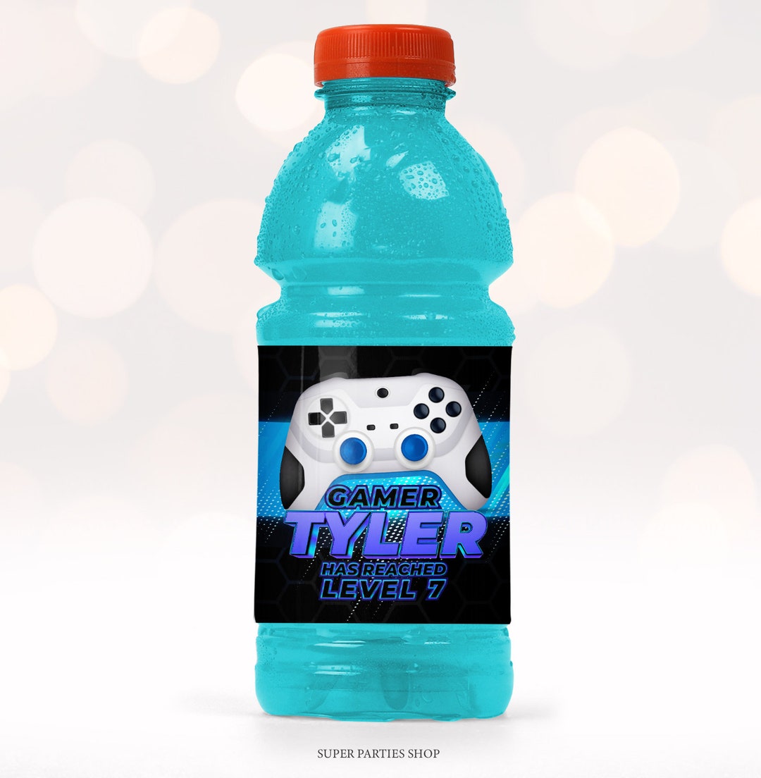 Gamer Bottle Label Printable Sport Drink Gamer Birthday - Etsy