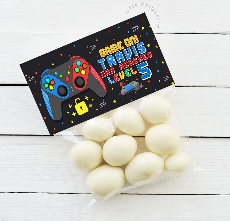 Gamer Candy Bag Topper Label Printable Custom Thank Tag Gamer - Etsy