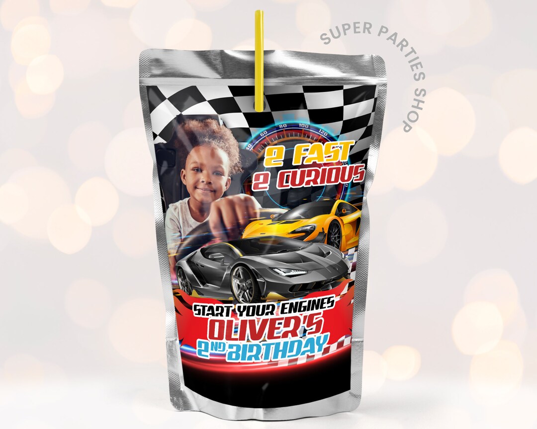 Race Cars Caprisun Label Printable,snack Treat, Roadster Birthday ...