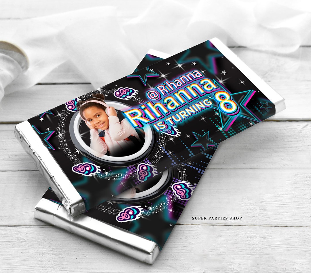 Music CANDY BAR WRAPPER Printable, Music Decoration Music Favor Bag ...