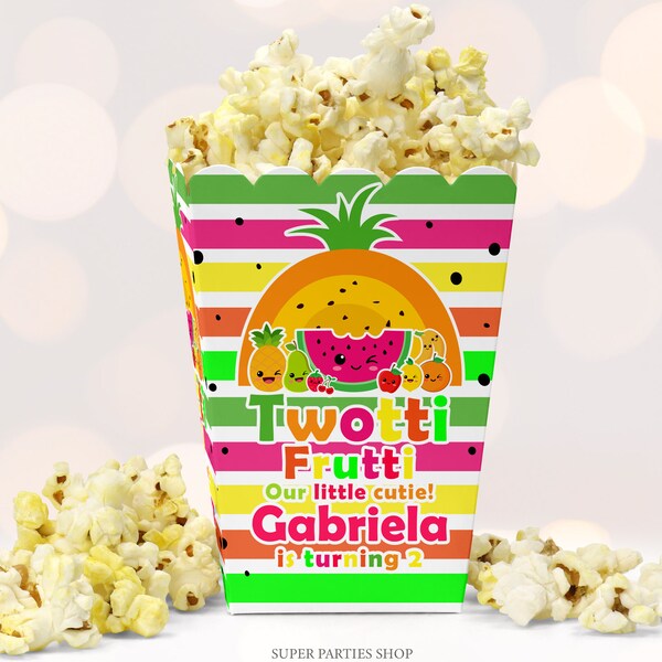 Tutti Frutti Popcorn Box - Etsy