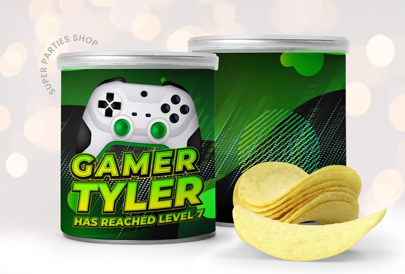 Gamer Chips Can Tube Printable Custom Chip Bags Gamer - Etsy