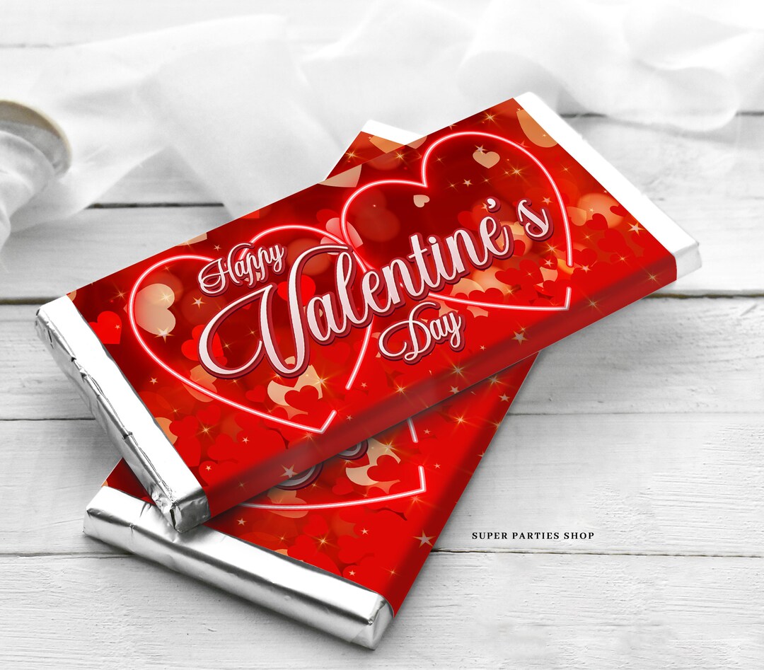 Valentine's Day Candy Bar 1.55oz Wrapper Printable, Snack Bag , Best ...