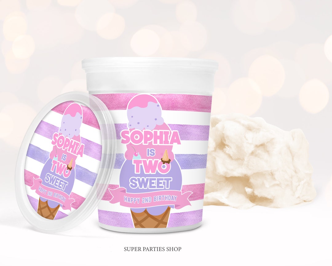 Ice Cream Cotton Candy Label Label Printable, Snack Treat , Ice Cream ...