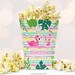 Flamingo Popcorn Box Printable Snack Box Tropical Birthday - Etsy