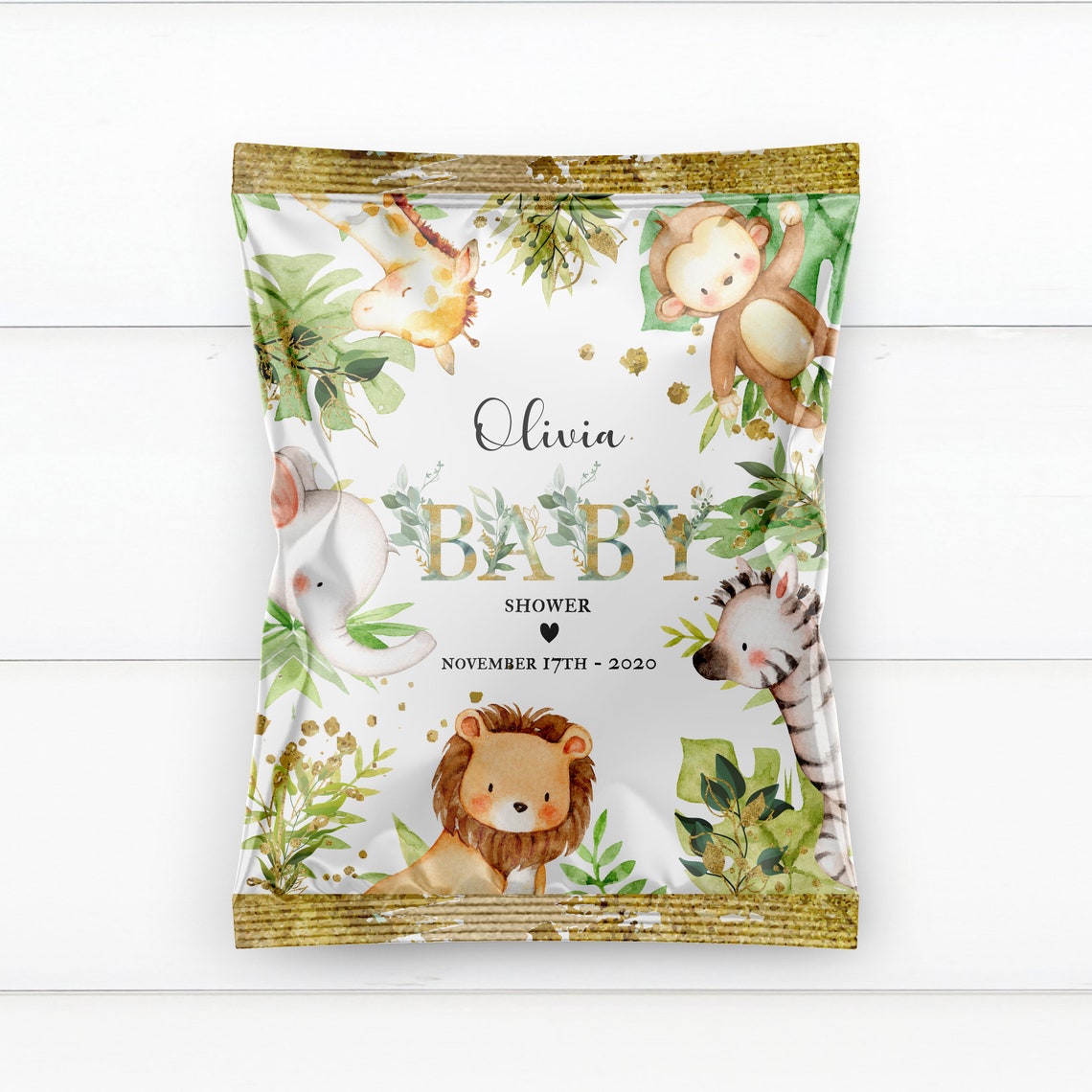 Jungle Fruit Snack Bags Printable Snack Treat Safari wild | Etsy