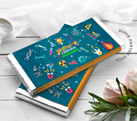 Mad Science Candy Bar 1.55 Printable Science Birthday | Etsy