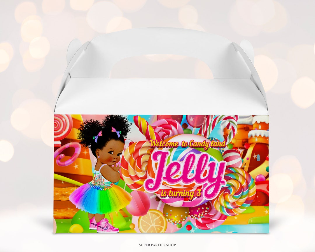 Sweet GABLE BOX Label Printable, Sweet Party Favors, Water Bottle,candy ...