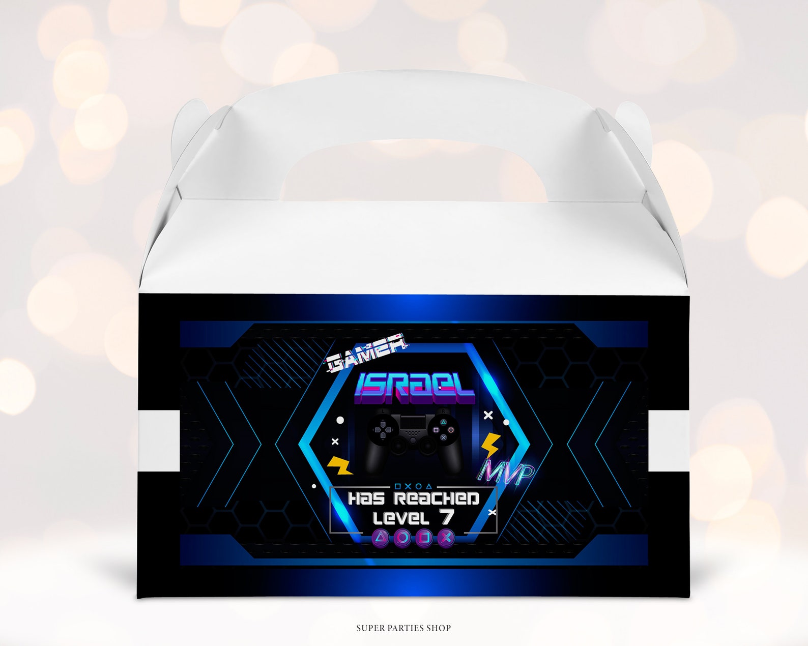 Gamer Gable Box Label Printable Custom Thank Tag Gamer - Etsy