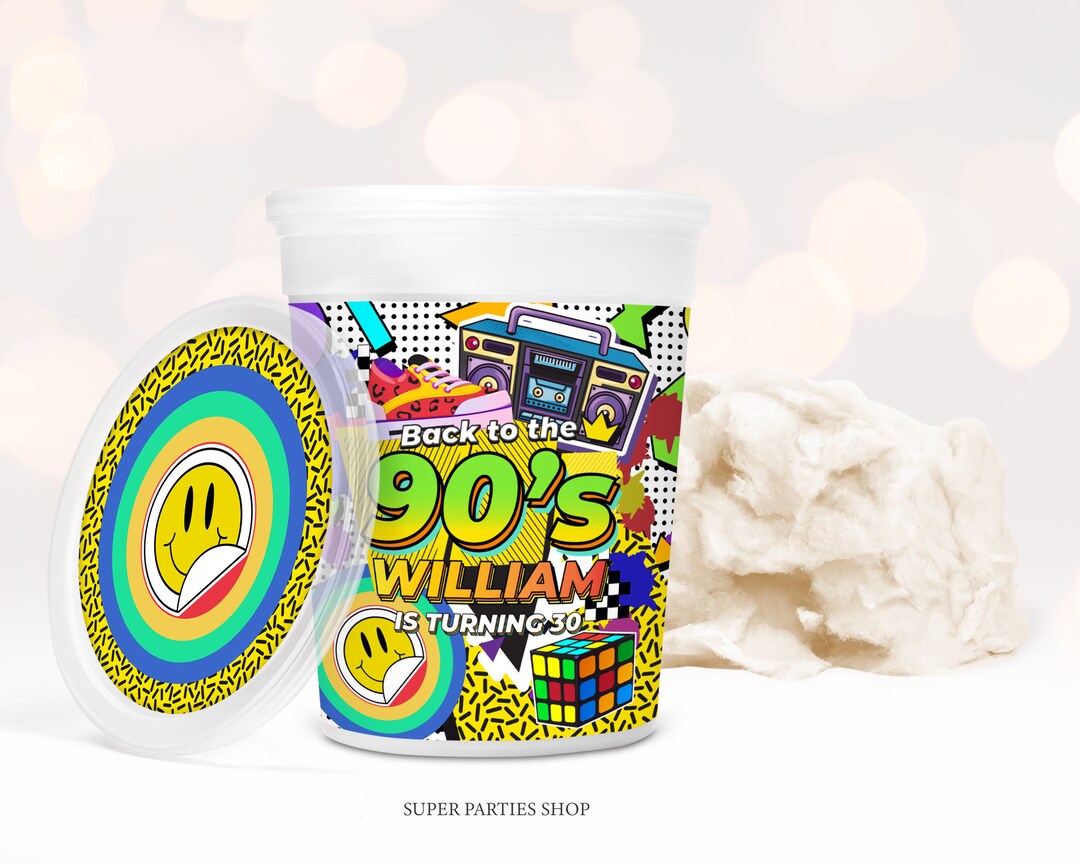 90s Cotton Candy Label Printable Throwback Retro, Love the 80's 90's ...