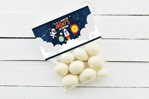 Space Candy Bag Topper Printable Astronaut Birthday Gift | Etsy