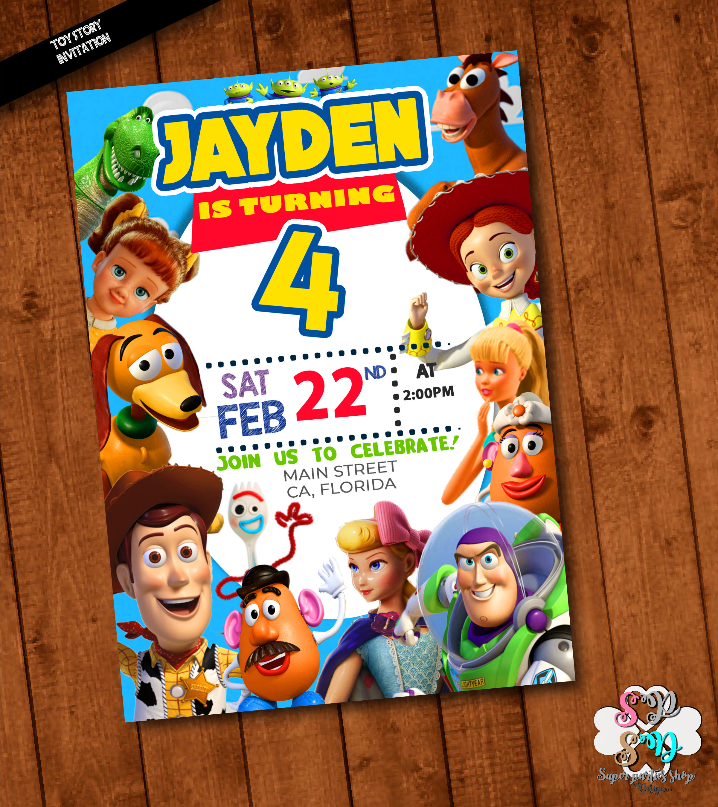 Invitacion de Toy Story Invitacion digital Fiesta de Toy | Etsy