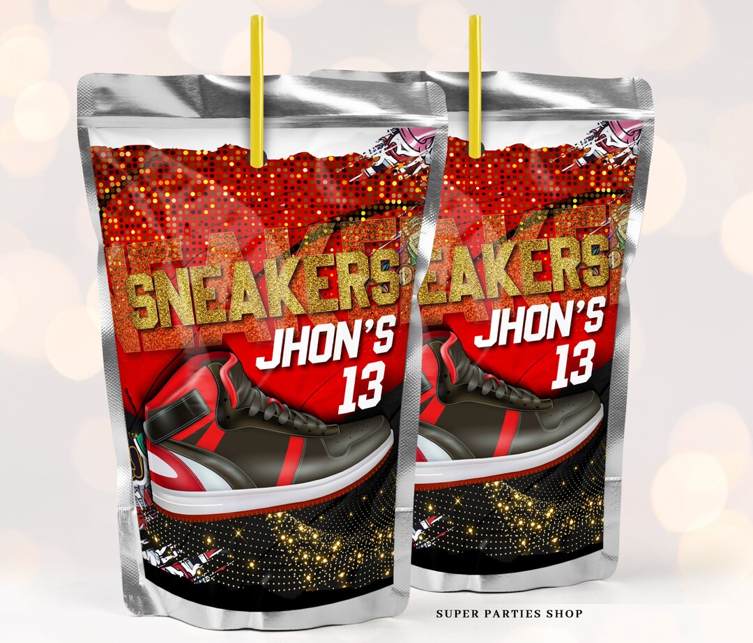 Sneakers Caprisun Labels Printable, Sneaker Ball Decoration, Sneakers ...