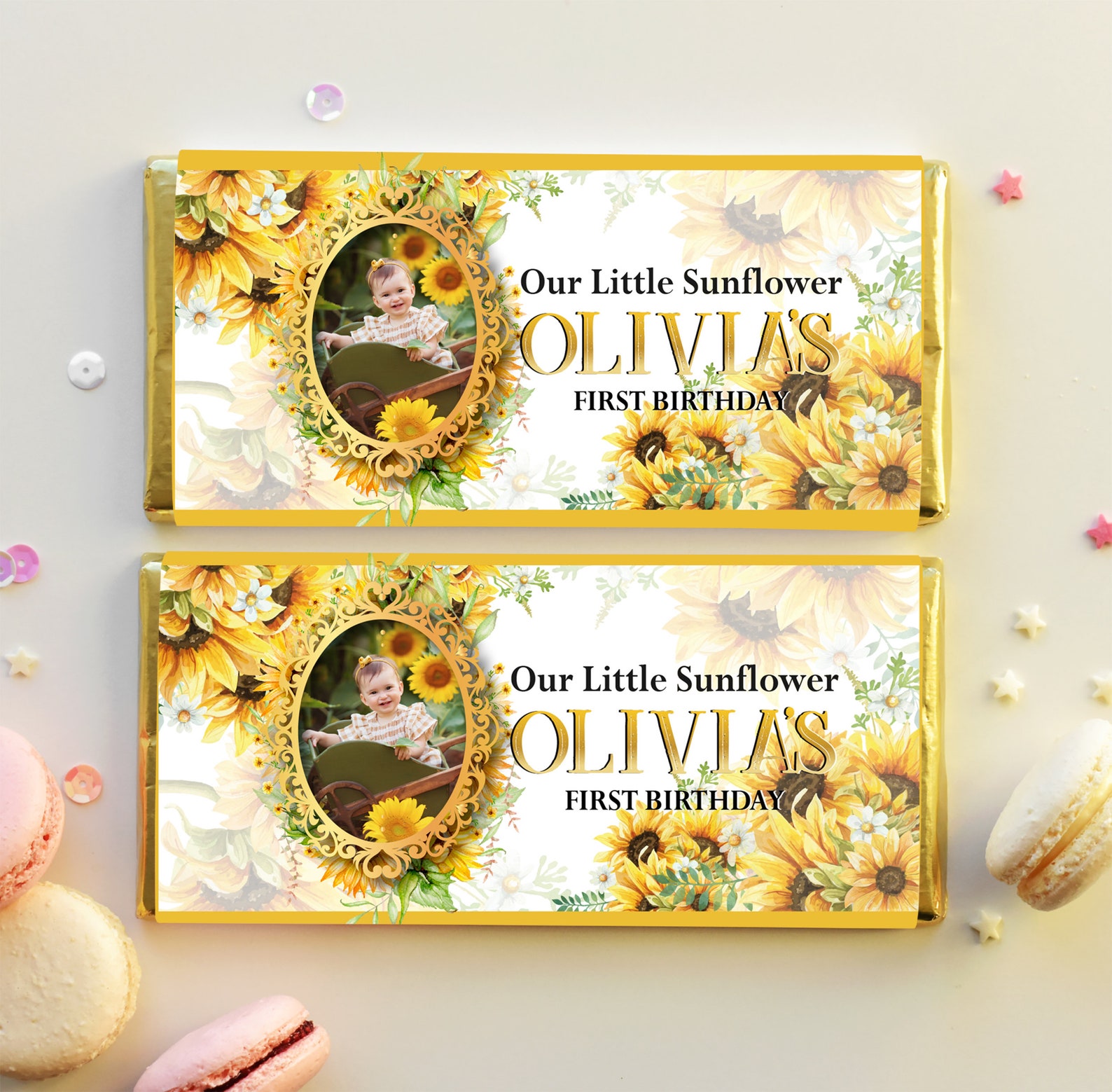 Sunflower Bundle Kit Printable Party Green Gold Wood Fall - Etsy