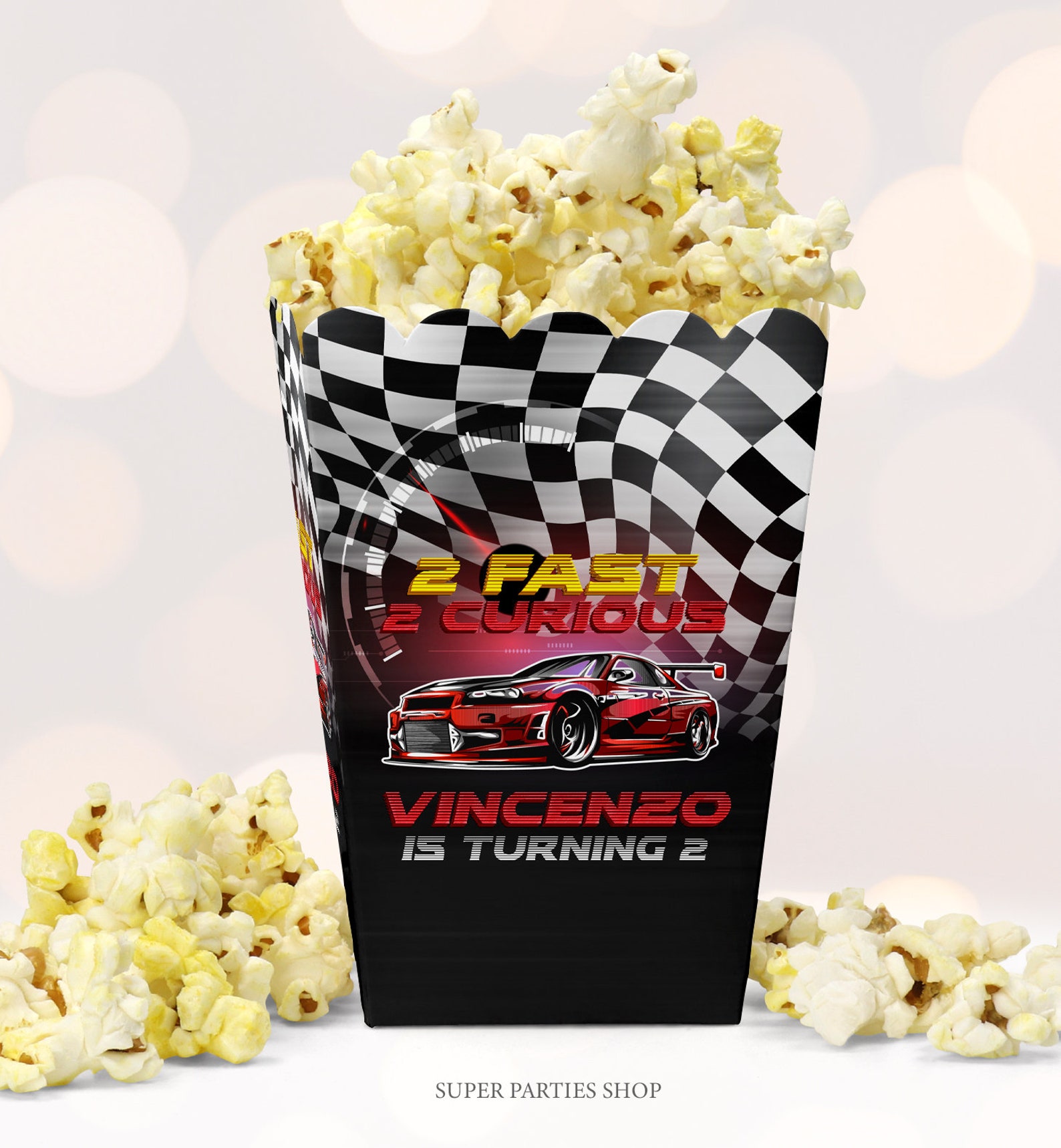 Race Cars Popcorn Box Printable Snack Treat Roadster - Etsy