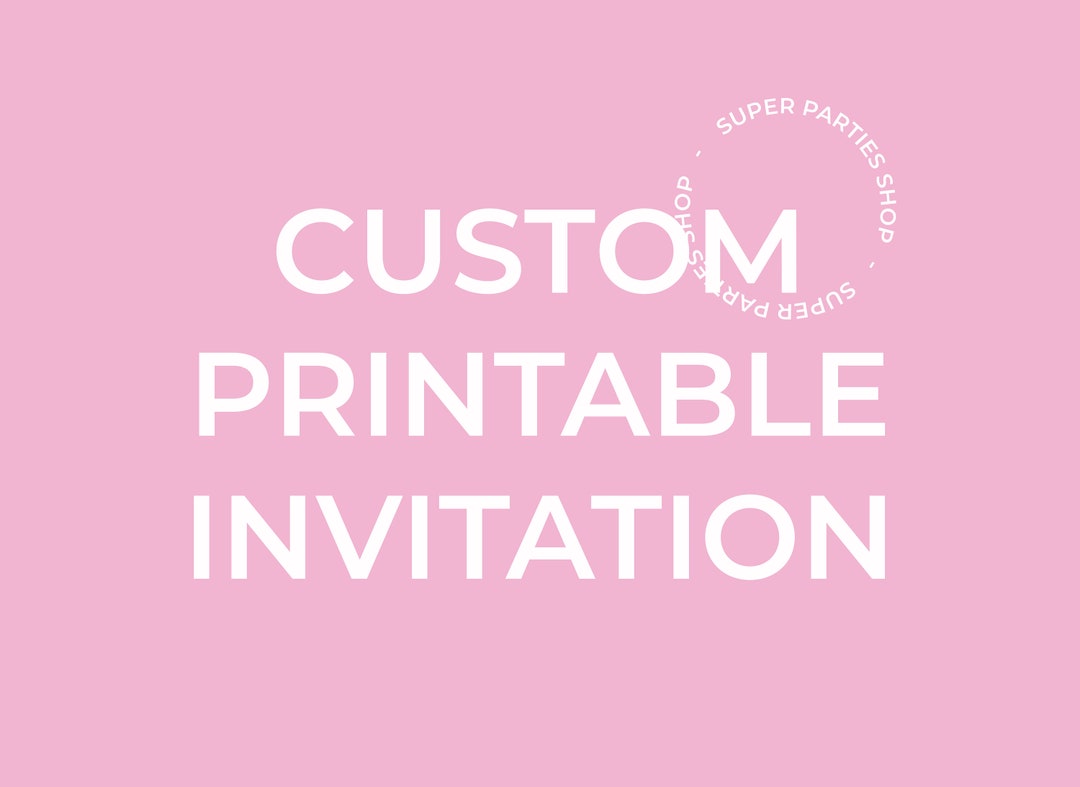 Custom Printable Invitation - Etsy