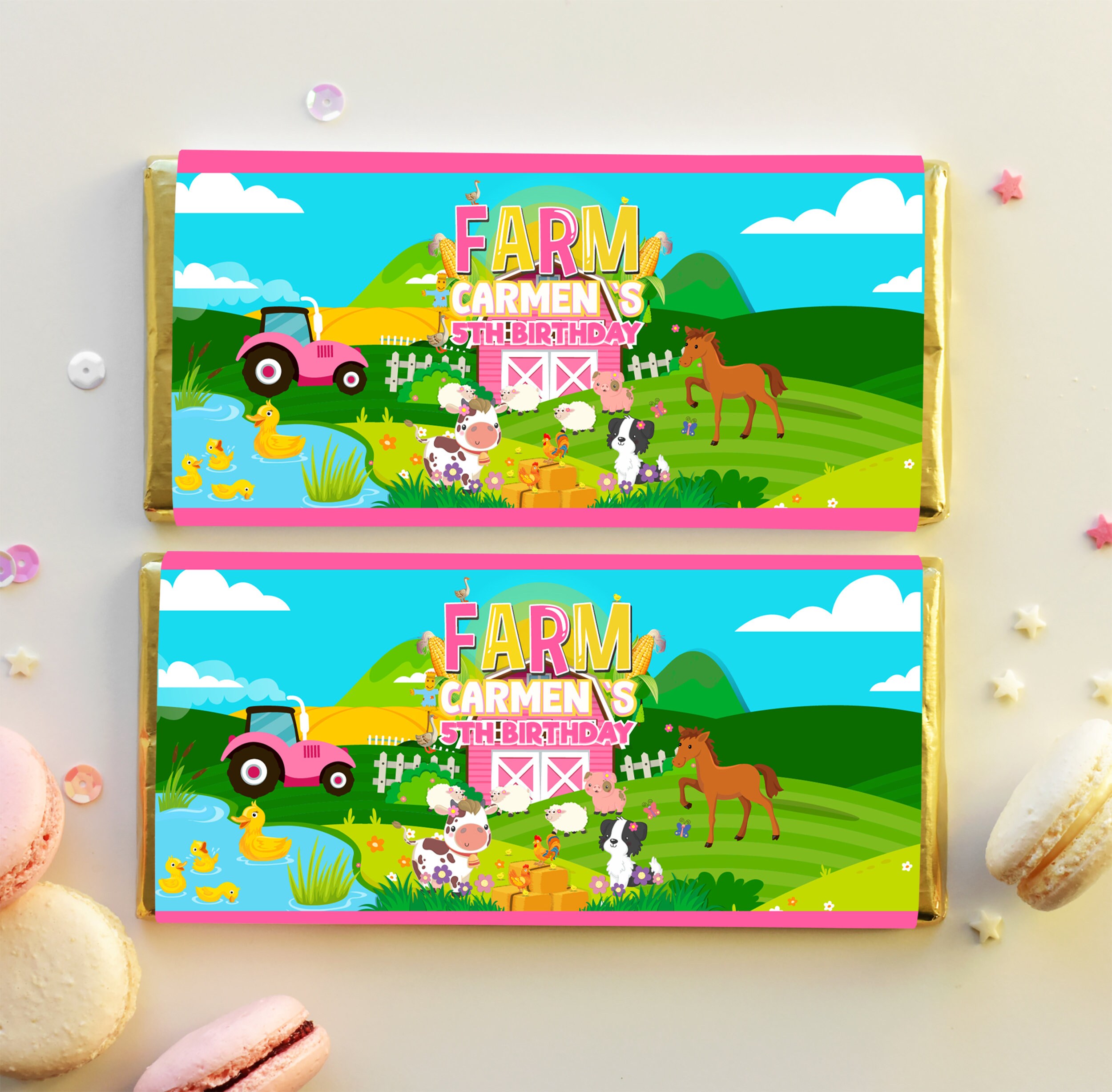Farm Candy Bar 1.55oz Printable Farm Candy bar wrapper | Etsy