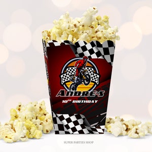 Motocross Chip Bags Printable, Snack Treat, Roadster Birthday, Racing ...