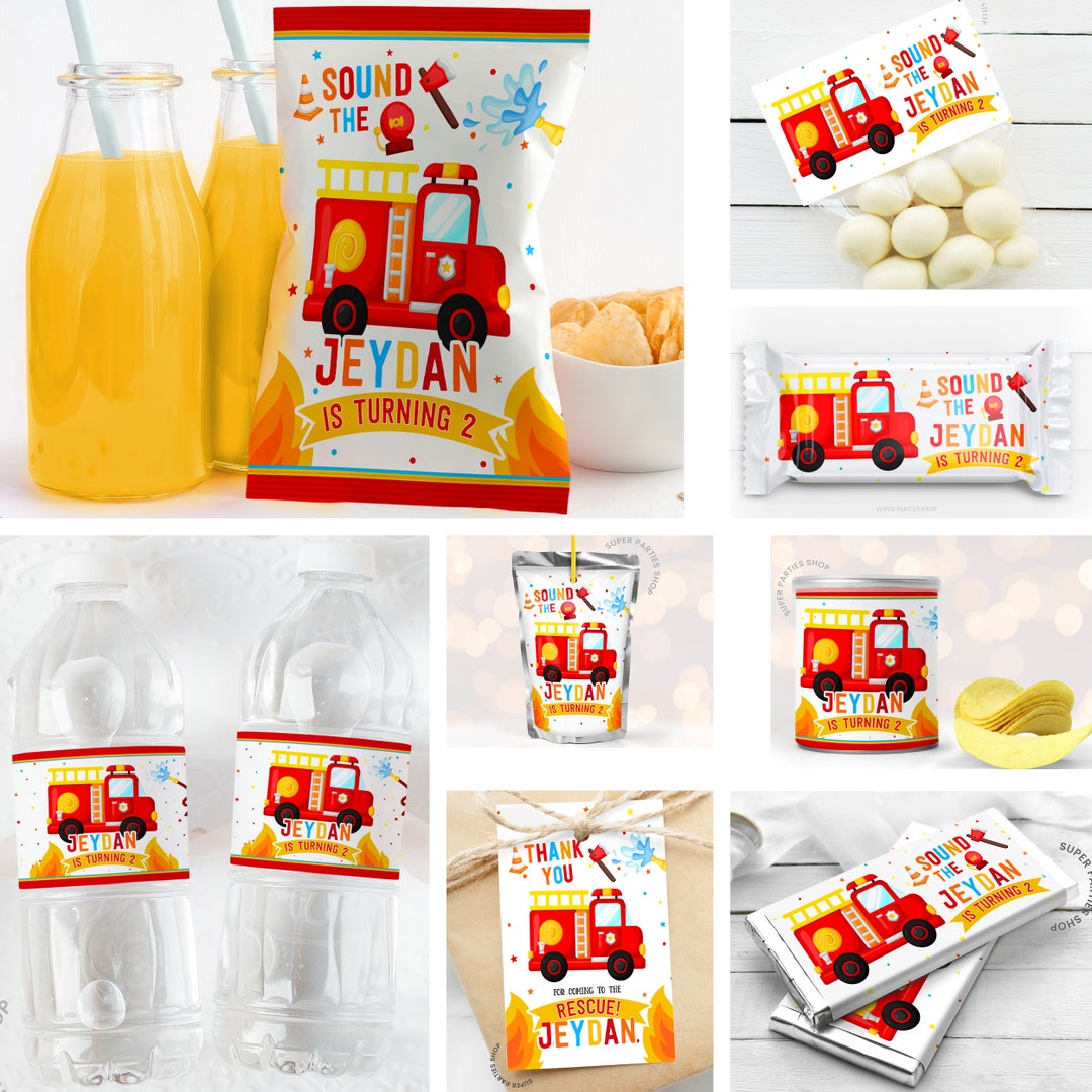 Firefighter Bundle Party Kit Printable , Firetruck Potatoes ...