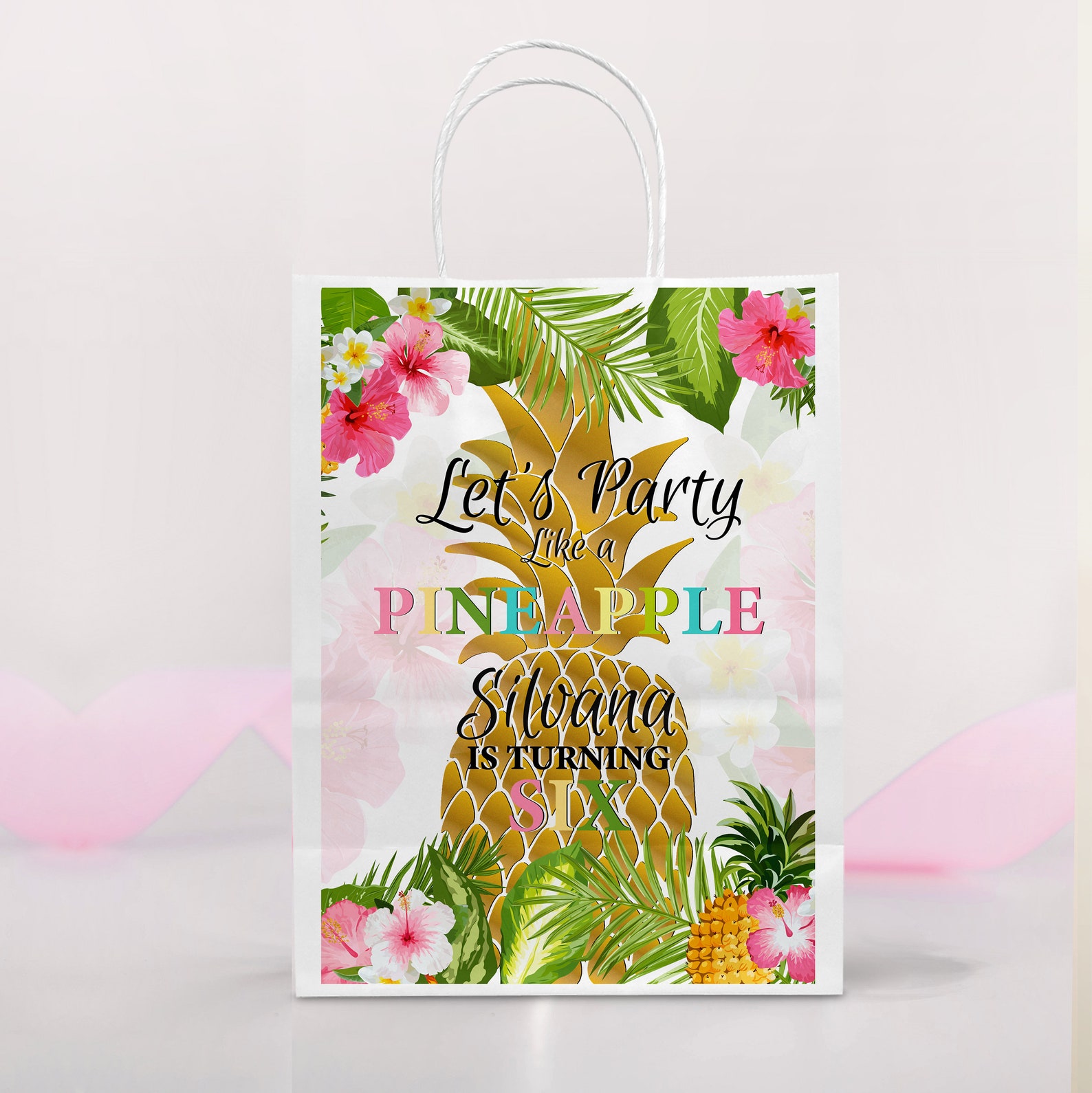 Aloha Pineapple Bundle Printable Kit Pineapple Favor Decor - Etsy