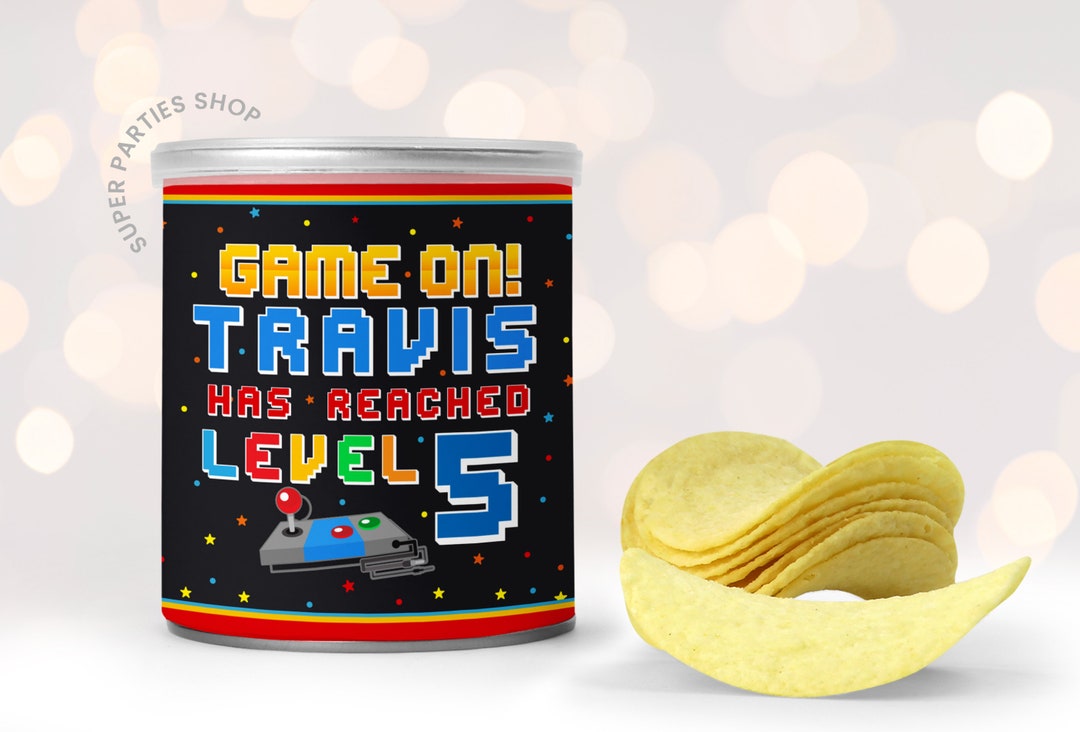 Gamer Chips Can Printable Custom Chip Bags Gamer Birthday - Etsy