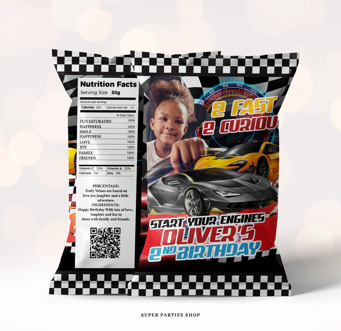 Race Cars Chip Bags Printable Snack Treat Roadster - Etsy