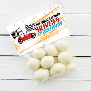Race Cars Candy Bag Bag Topper Printable, Snack Bag, Roadster Birthday ...