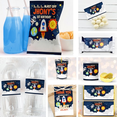Outer Space Chip Bag Planets Rocket Ship Astronaut Favor Bag - Etsy