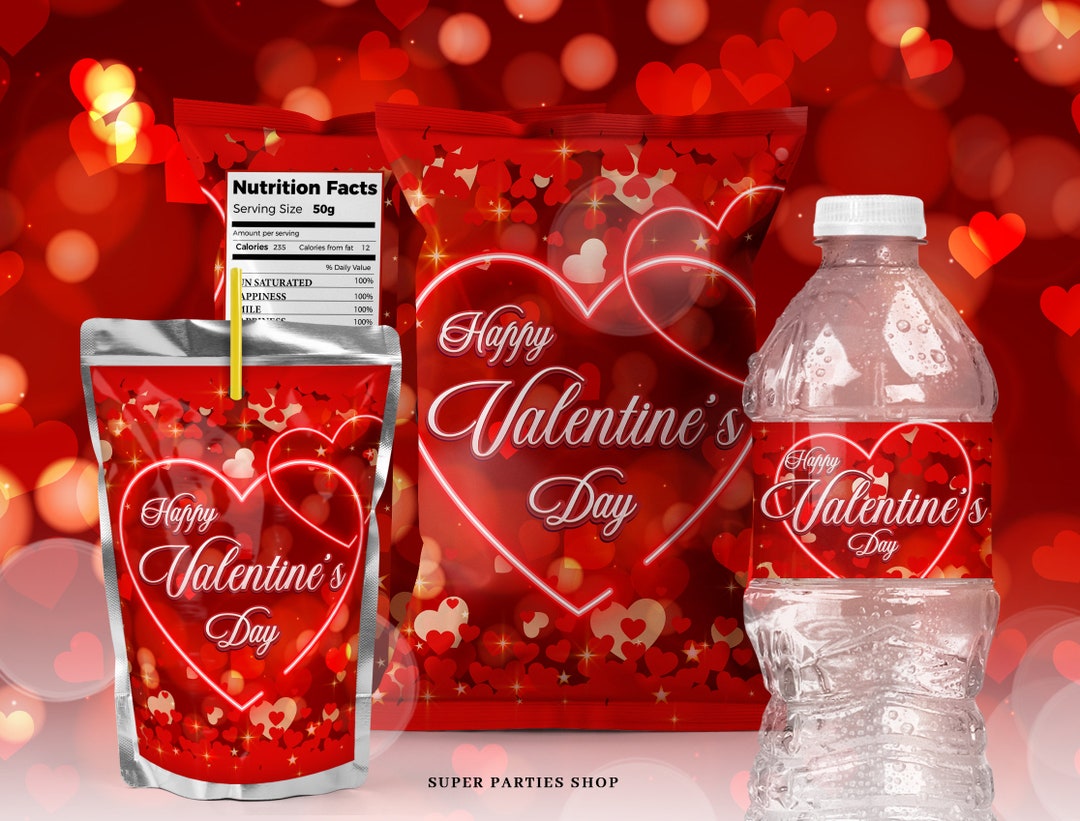 Valentine's Day Chip Bundle Labels Printable, Snack Bag , Best Friends ...