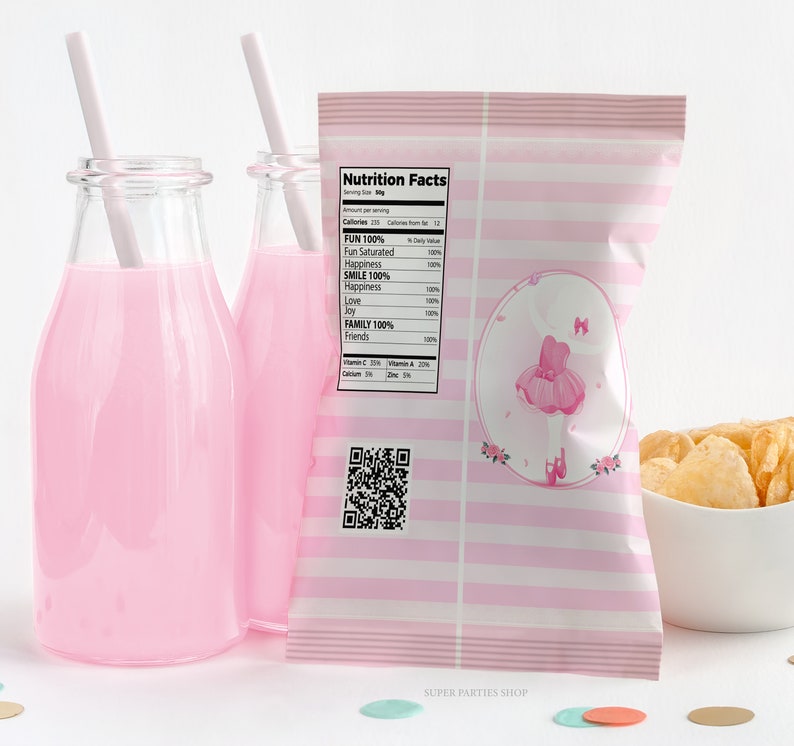 Ballerina Chip Bags Ballerina Birthday Party Ballerina | Etsy