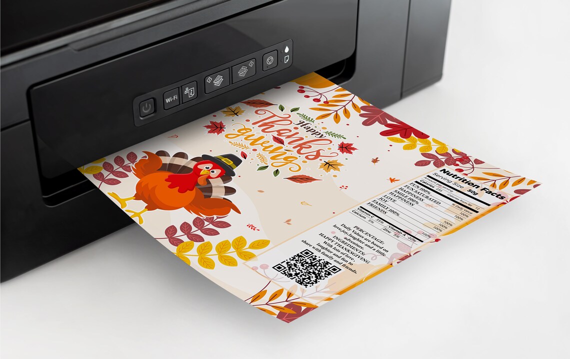 Thanksgiving Chip Bags Printable INSTANT DOWNLOAD Snack Bag | Etsy