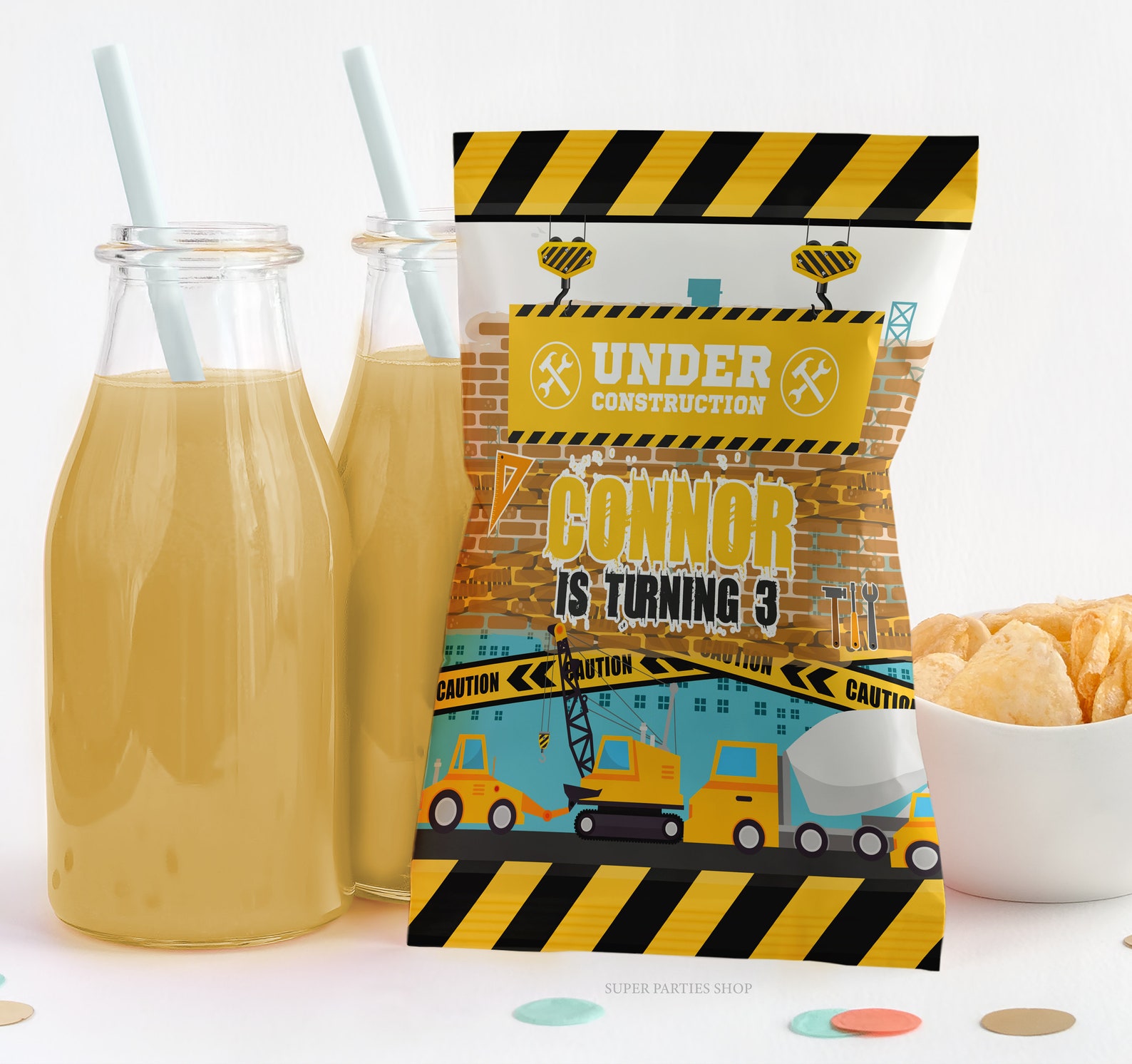 Construction Chip Bag Printable Dual Contruction Potatoes - Etsy