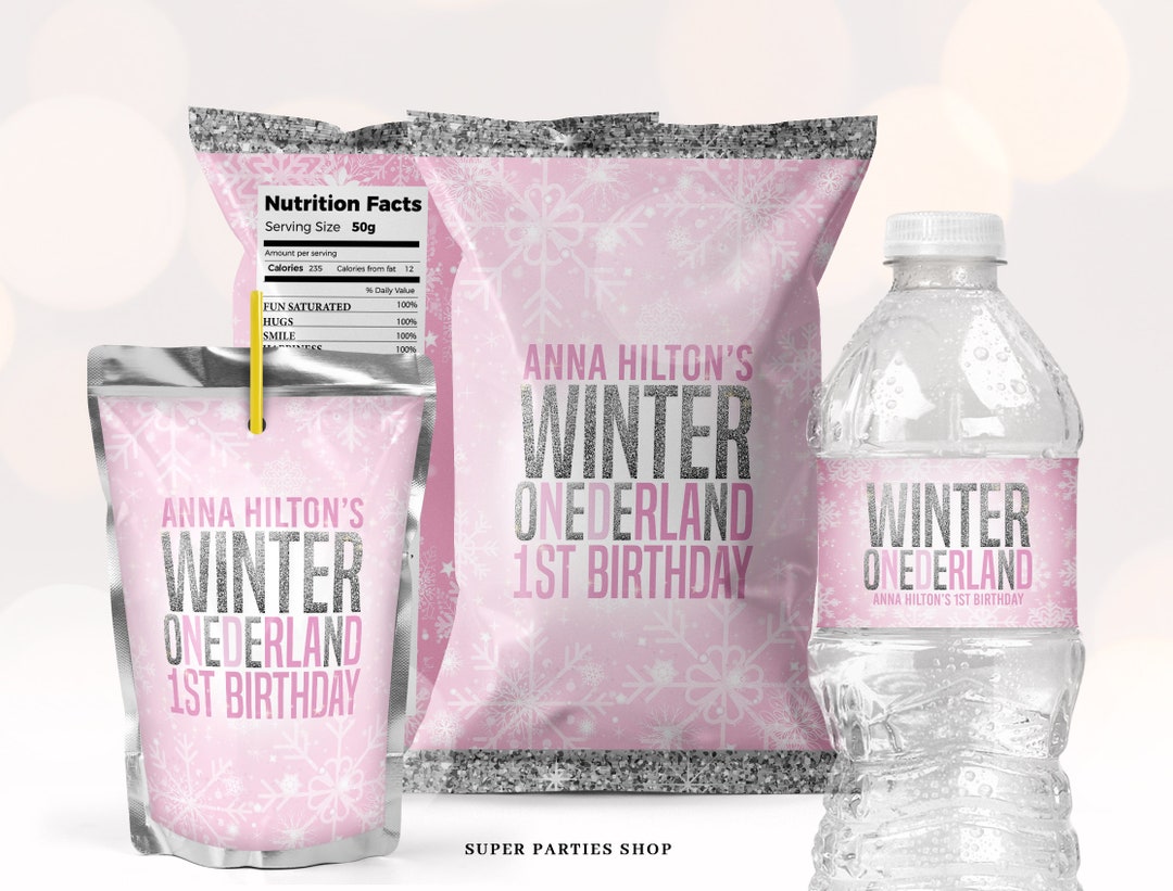 Winter Wonderland Party Bundle Kit Printable, Winter Wonderland Favors ...