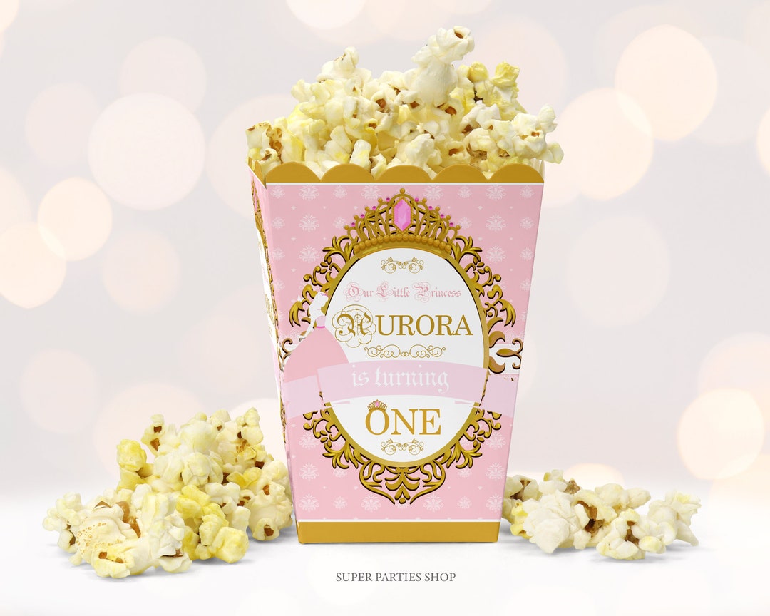 Princess Popcorn Box Craft Printable, Snack Treat , Castle Magical ...