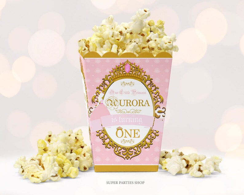 Princess Popcorn Box Craft Printable Snack Treat Castle - Etsy