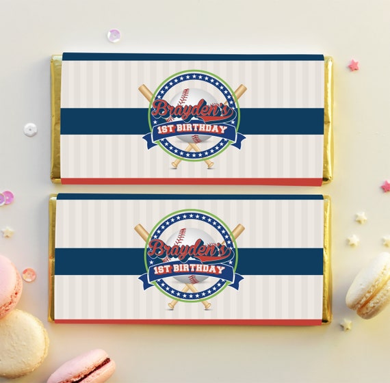 Baseball Candy Bar 1.55 oz Wrapper Printable Baseball theme | Etsy