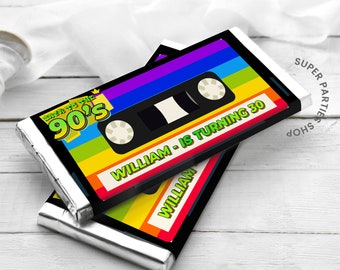 90s Printable Candy Bar Wrapper 1.55 Oz, Dj Mixer, PRINTABLE, Throwback ...