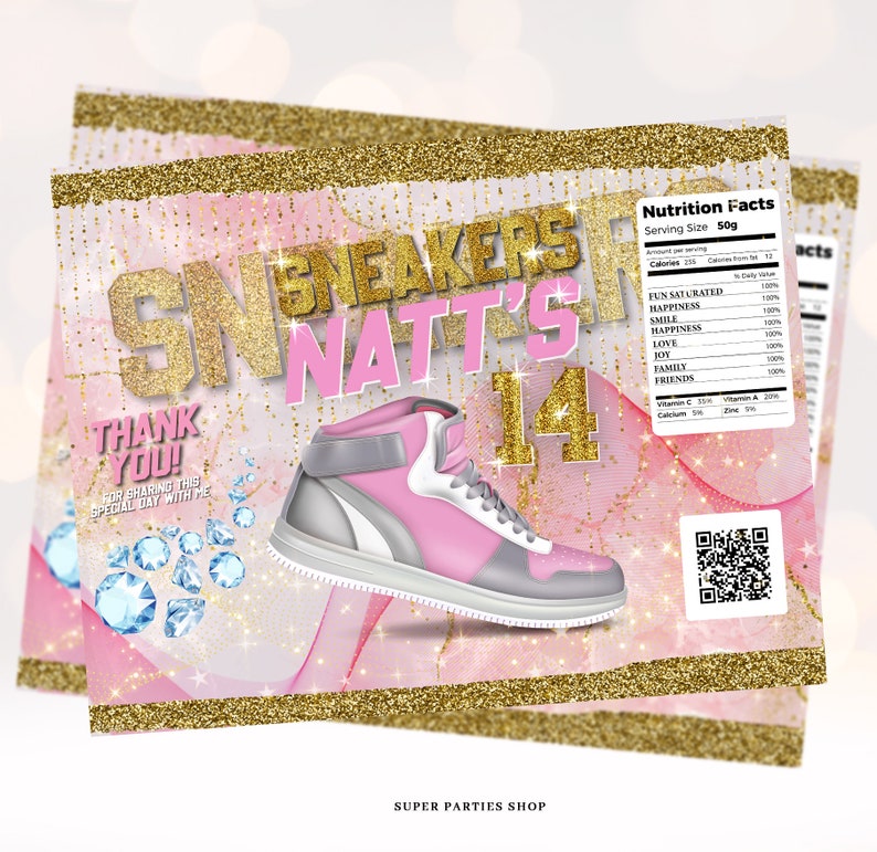 Sneakers Chip Bag Wrapper Printable Sneaker Ball Decoration - Etsy
