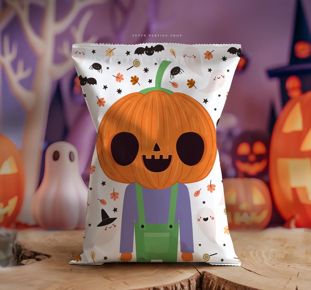 Halloween Chip Bag, Instant Download, Trick or Treat Chip Bag Wrappers ...
