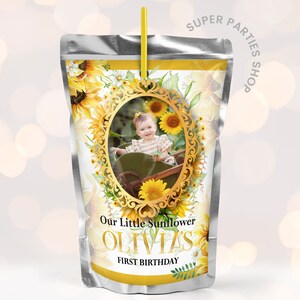 Sunflower Bundle Kit Printable Party Green Gold Wood Fall - Etsy