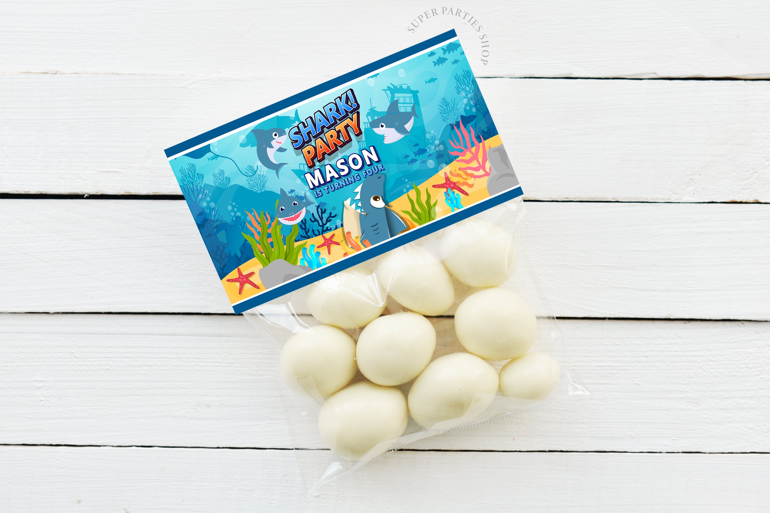 Shark Attack BUNDLE PARTY Kit Printable Shark Chip Bags - Etsy