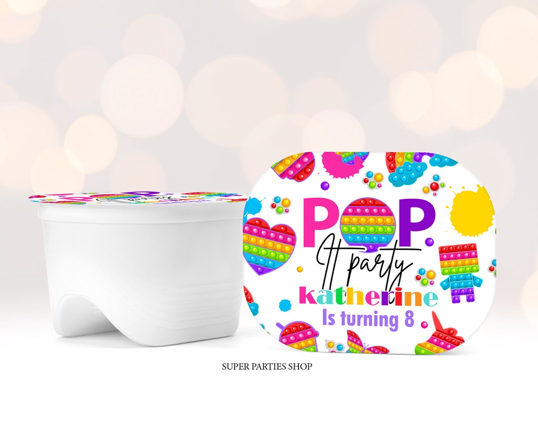 Pop It Chip Stack Label Printable, Party Favor Fidget Toy Snack Wrapper ...