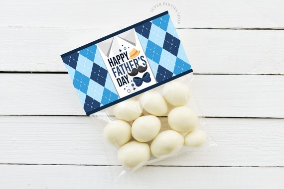 Father's Day Candy bag Topper Label Father Day Happy | Etsy