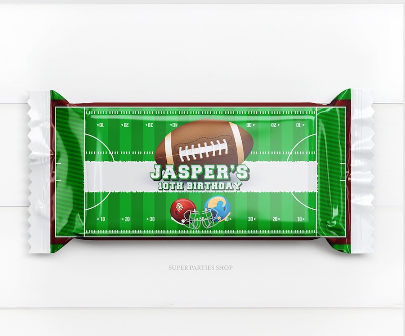 Football Chip Bag Printable Football Favor Decoration - Etsy